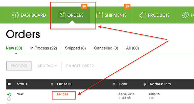 Ordoro - Using the Order Detail page