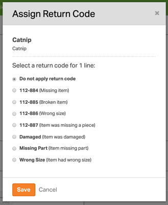 Ordoro - How to create and add return codes to your RMAs