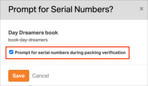 Ordoro - How can I track serial numbers via barcode scanning?