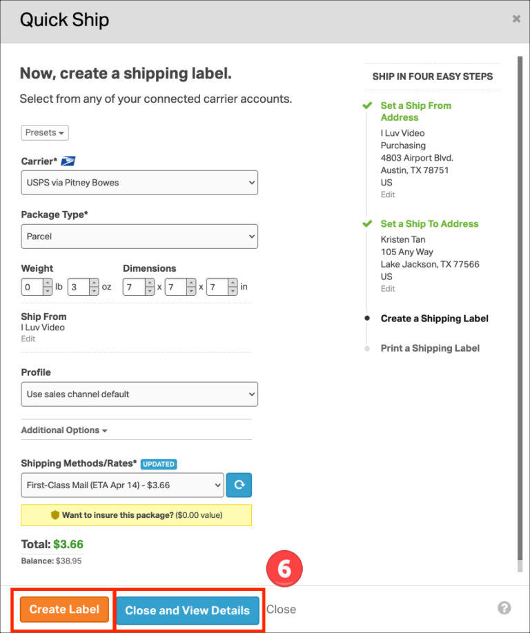 Ordoro - How does Quick Ship work?