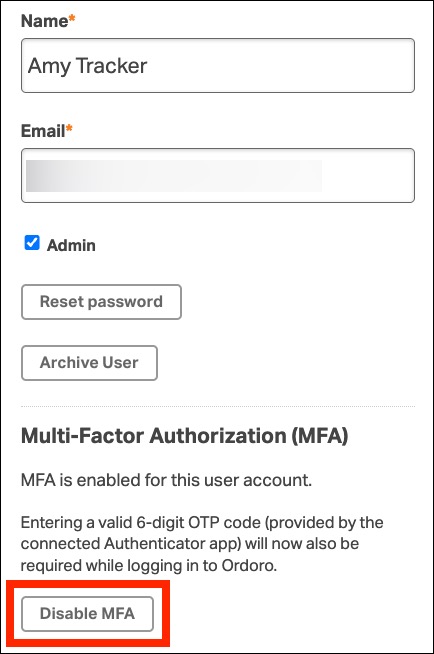 Ordoro - How to enable Multi-Factor Authentication (MFA) in Ordoro